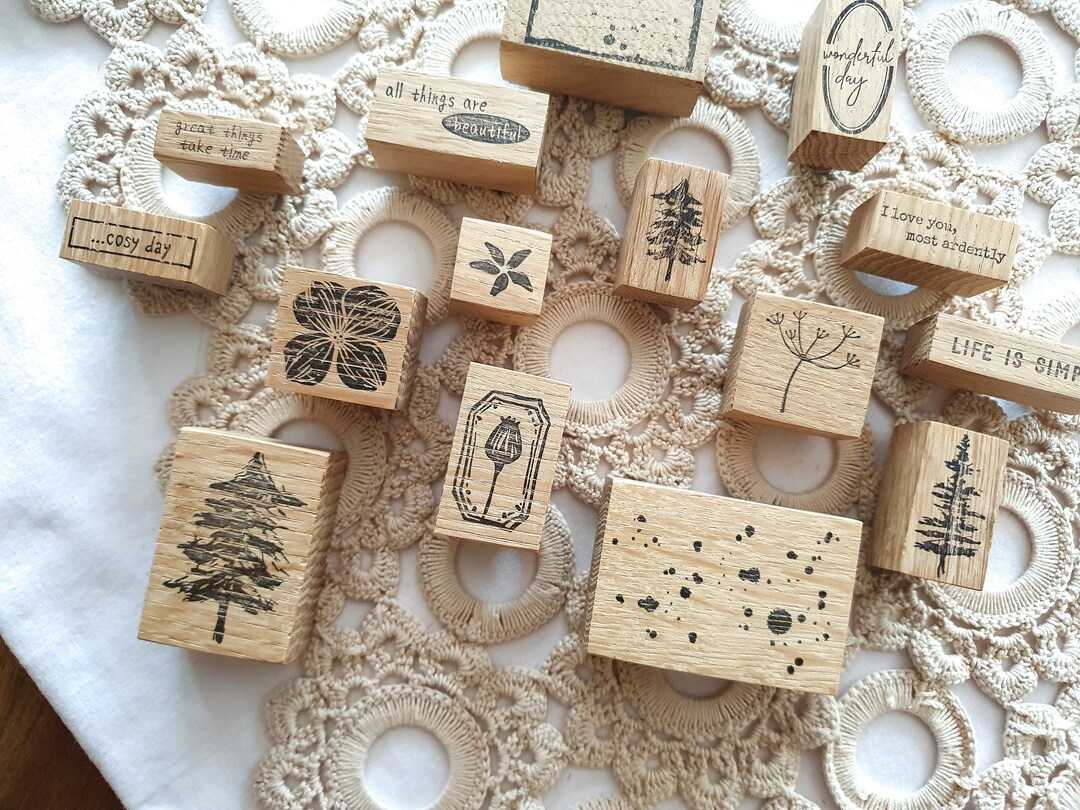 Vintage Stamp / Motif Stamp / Rubber Stamp / Winter Stamp Bullet ...