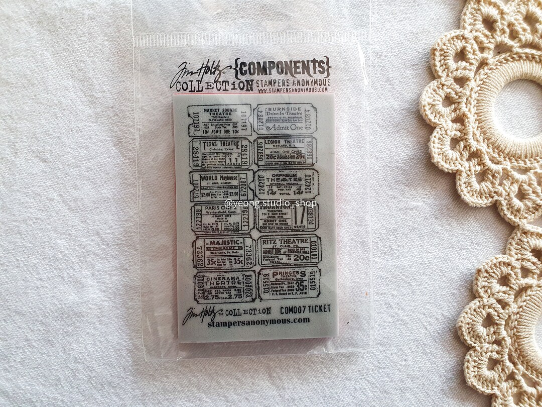Tim Holtz Cling Stamp Ticket Stamps - Etsy