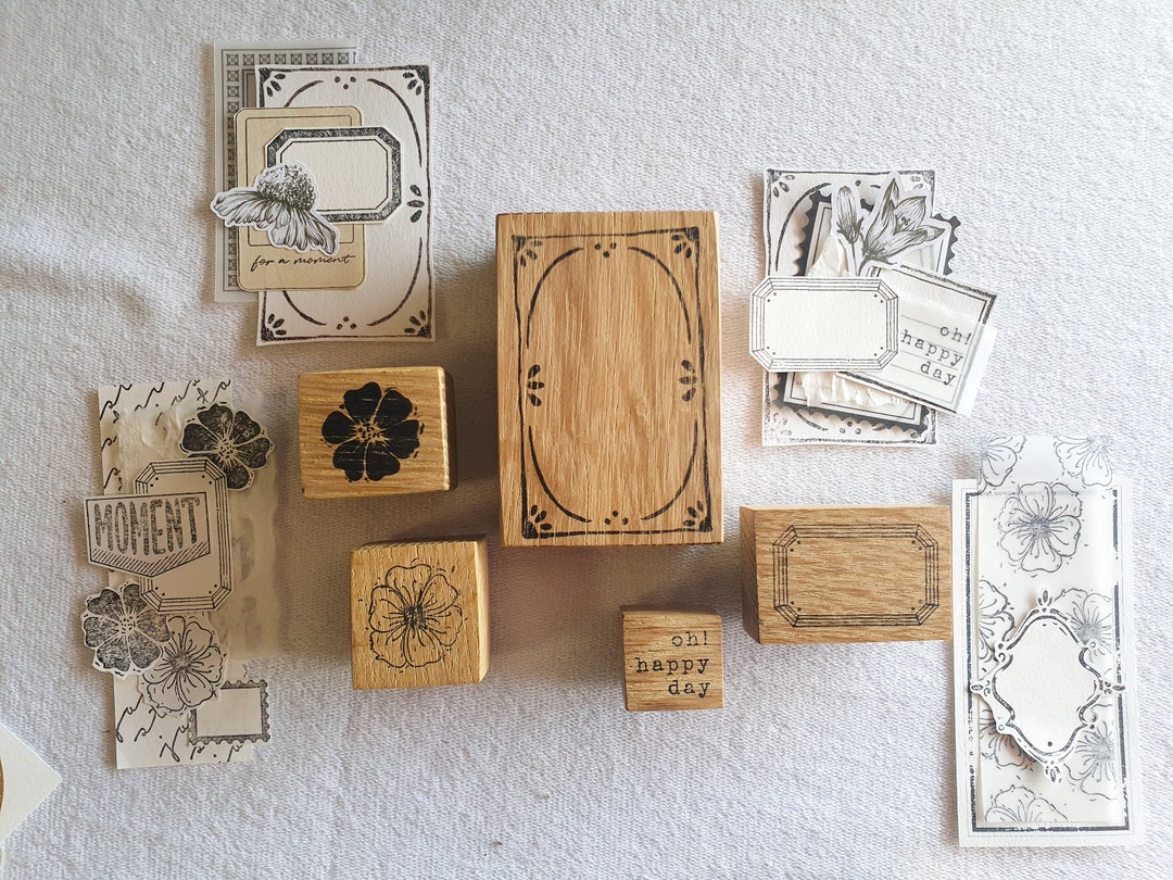 Motif Stamp / Rubber Stamp / Label Stamp / Flower Stamp / Text Stamp ...