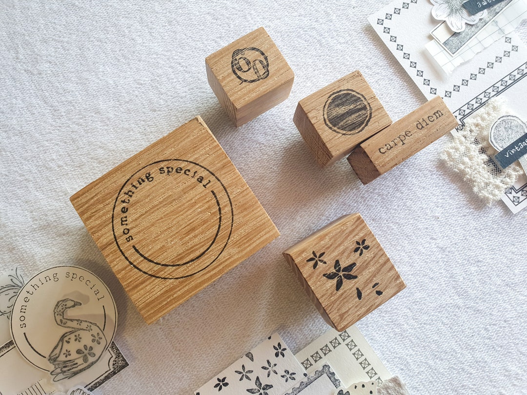 Motif Stamp / Rubber Stamp / Label Stamp / Flower Stamp / Text Stamp ...