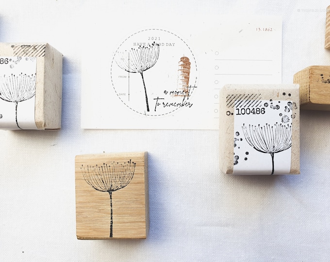 Dandelion Stamp, Rubber Stamp, Wood Stamp, Vintage Journal, Stationary ...