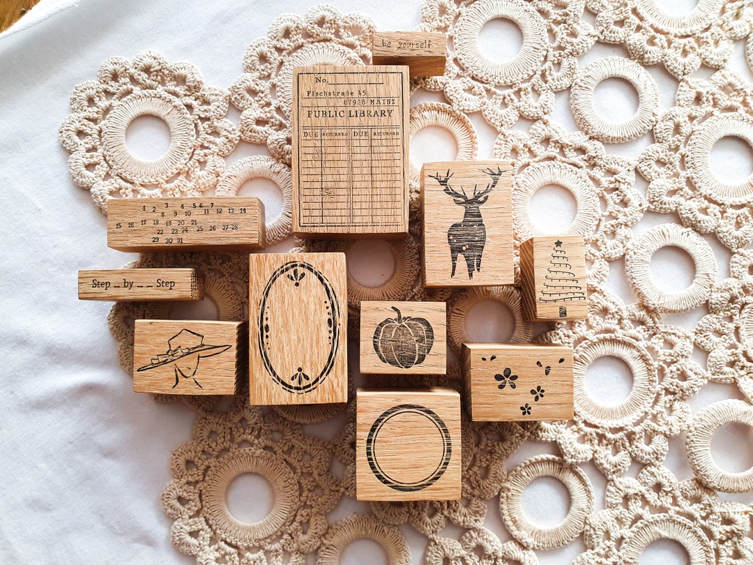 Vintage Stamp / Motif Stamp / Rubber Stamp / Winter Stamp Bullet ...