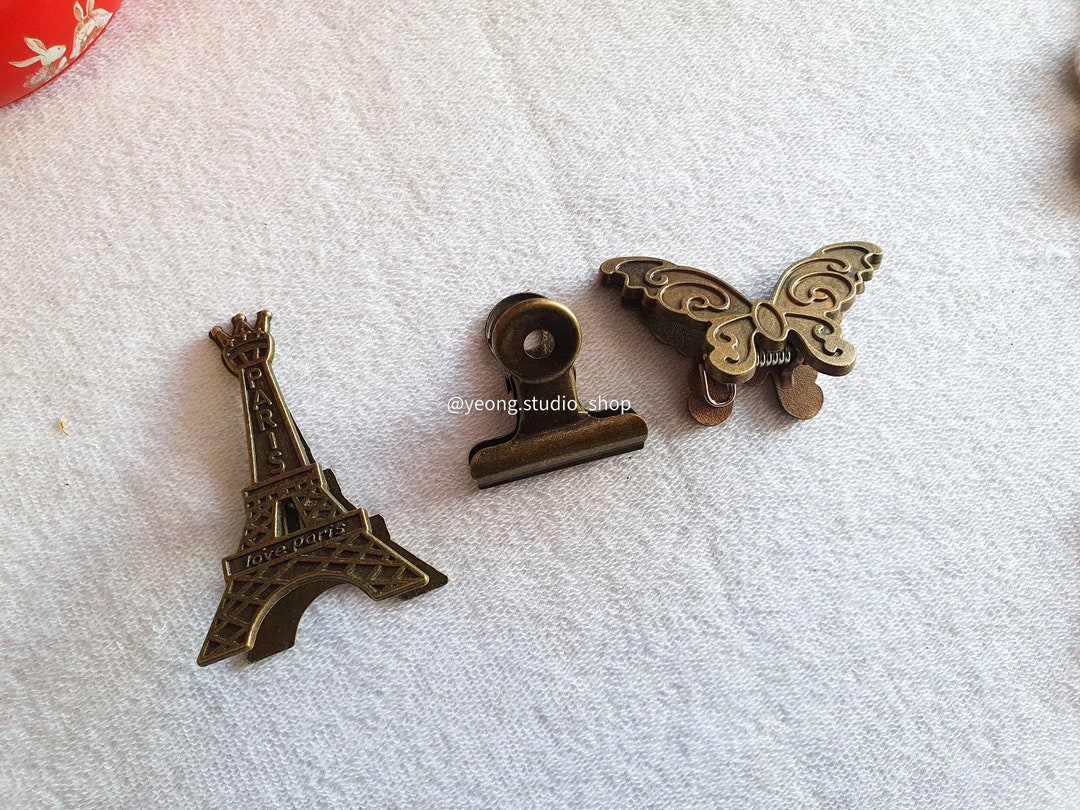Clip Note Holder / Iron Tower / Butterfly Ring / Metal Clips / Iron ...