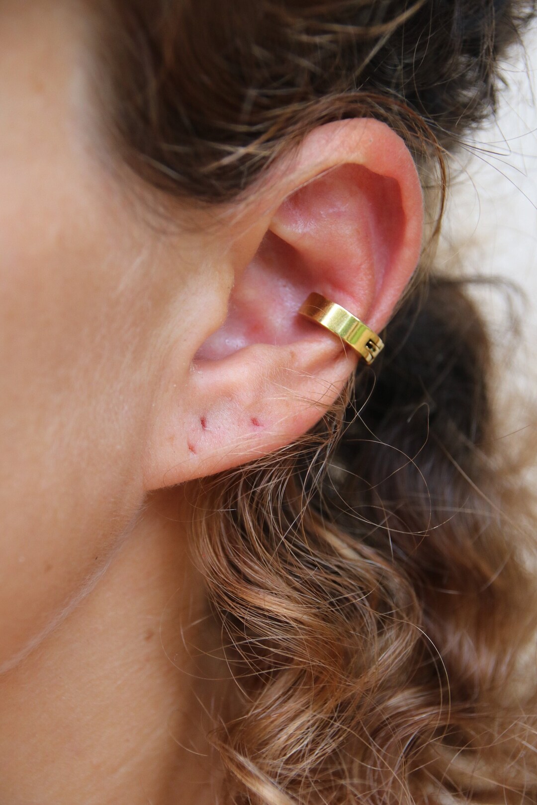 Wide Fake Piercing Made of Stainless Steel - Etsy