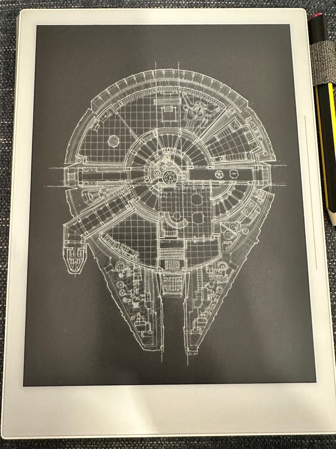 Remarkable2/supernote Screen - Millenum Falcon - Star Wars - Etsy