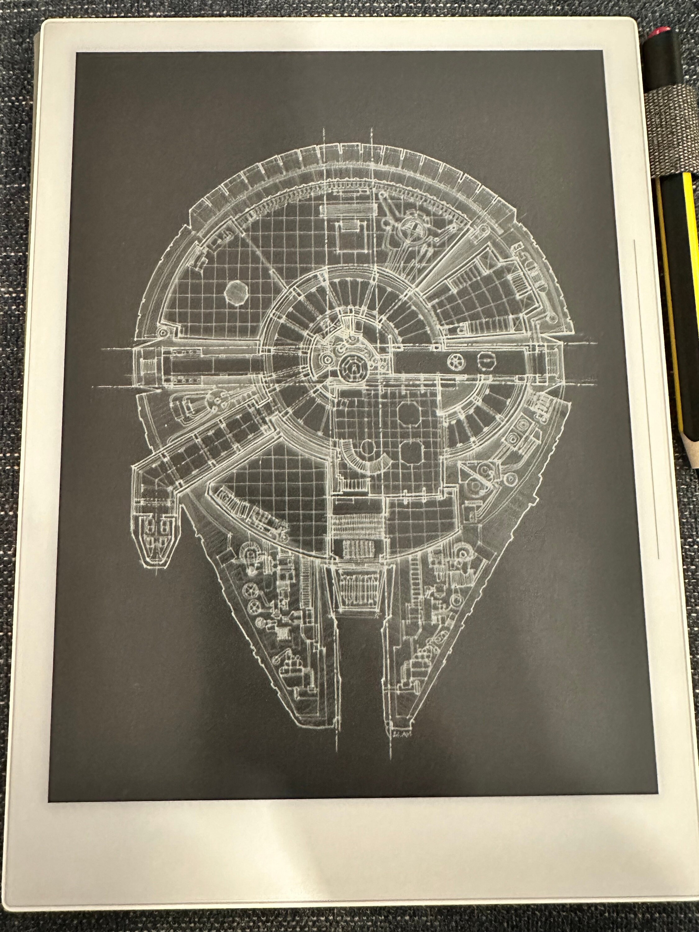 Remarkable2/supernote Screen - Millenum Falcon - Star Wars - Etsy