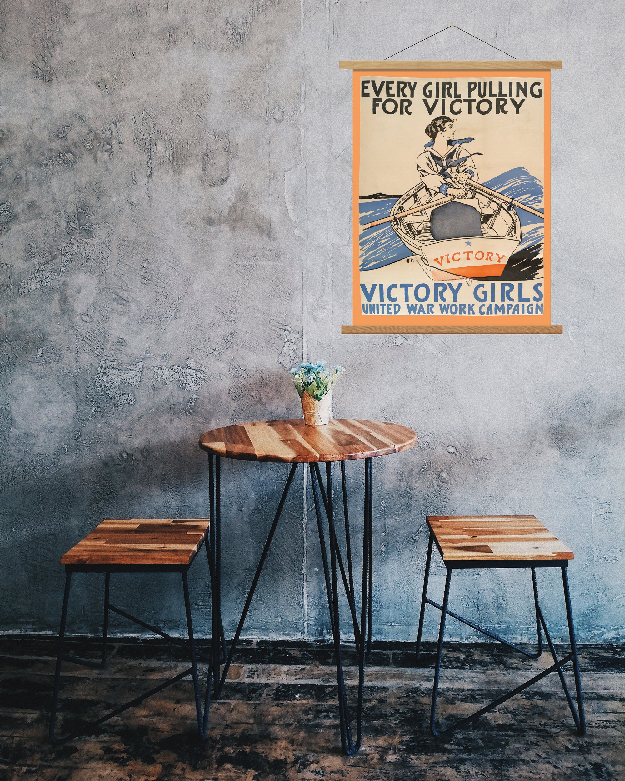 Victory Girls Retro Print Vintage Art Print Wall Art | Etsy
