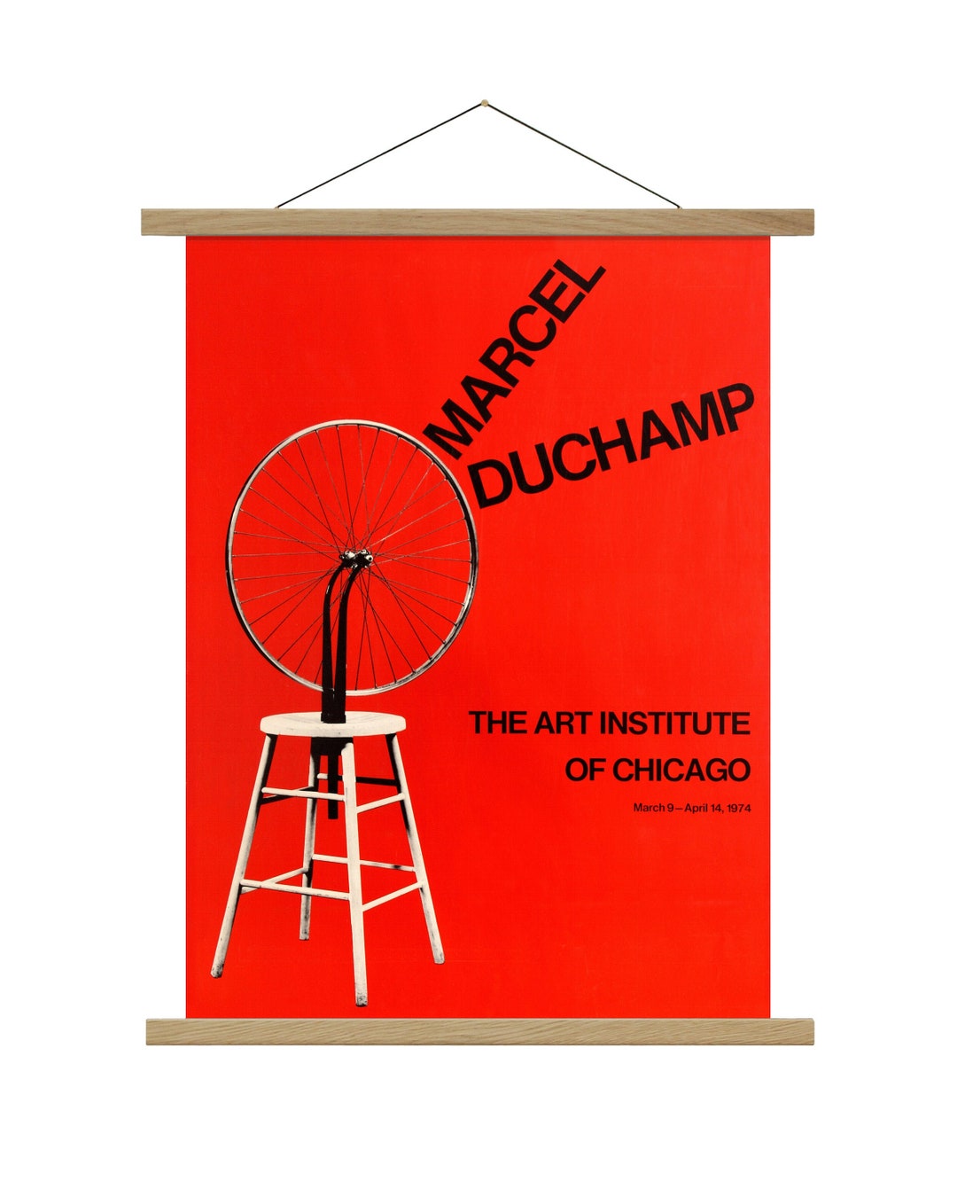 Marcel Duchamp Exhibition Poster, Canvas Print With Oak Hanger Frame ...