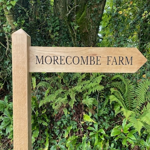 Engraved House Name Driveway Post Wedding Event Arrow Sign in the Style ...