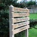 Engraved House Name Driveway Post Wedding Event Arrow Sign in the Style ...