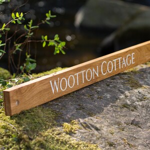 Engraved Oak Gate Sign: Handmade Farmhouse Plaque, Custom Text - Etsy UK