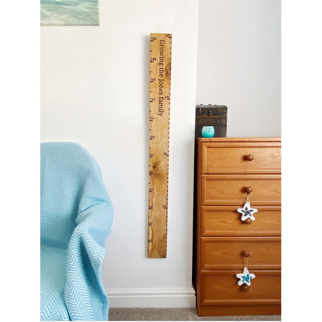 Personalized Oak Height Chart: Wall Mounted Growth Tracker - Etsy UK