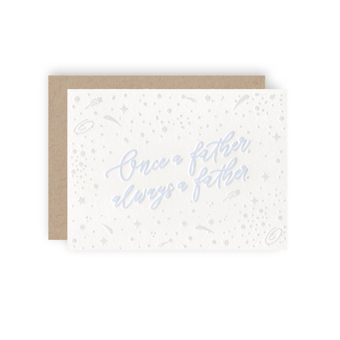 Once a Father, Always a Father - Letterpress Empathy Greeting Card - Etsy