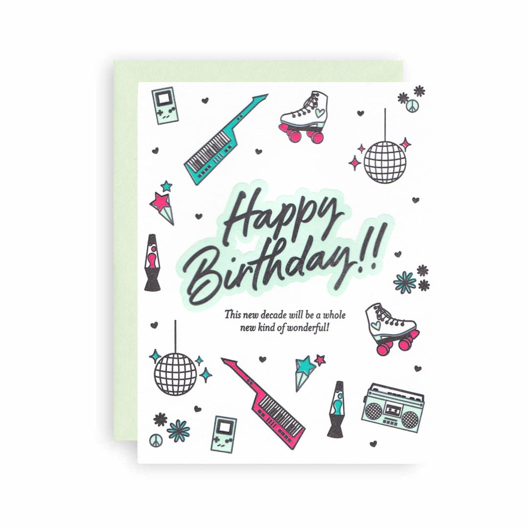 Best Decade Ever - Letterpress Birthday Greeting Card - Etsy