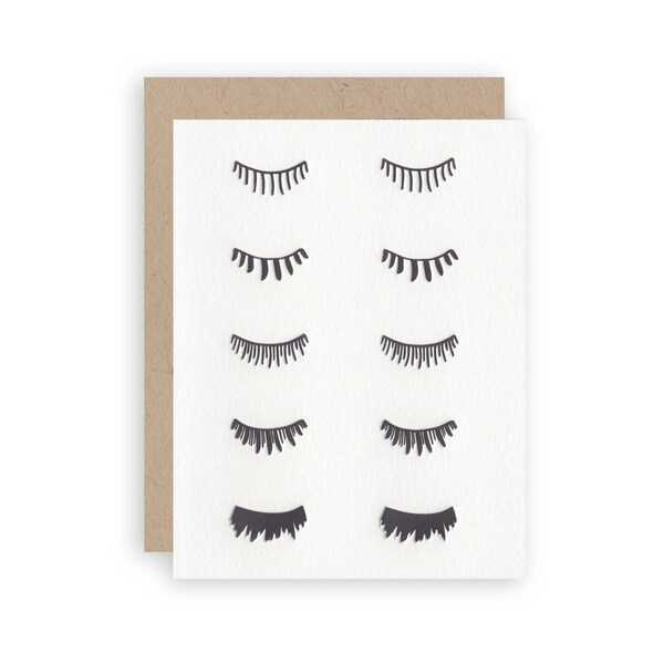 Lashes Greeting Card - Etsy