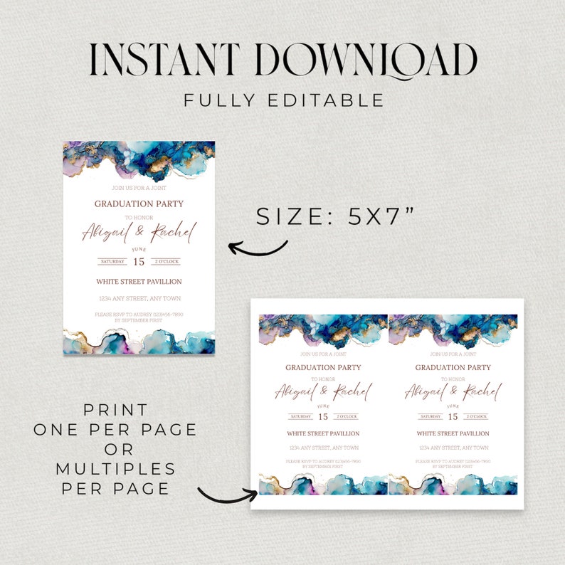 Joint Graduation Party Invitations Grad Party Invites for - Etsy