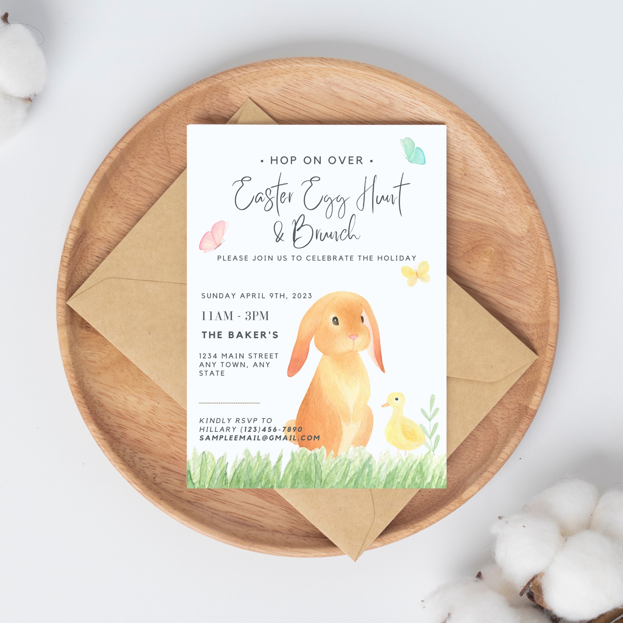Easter Egg Hunt Invitation Template, Instant Download, Canva, Printable ...