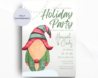 EDITABLE Christmas Party Invitation, Holiday Party Invitation, Company ...