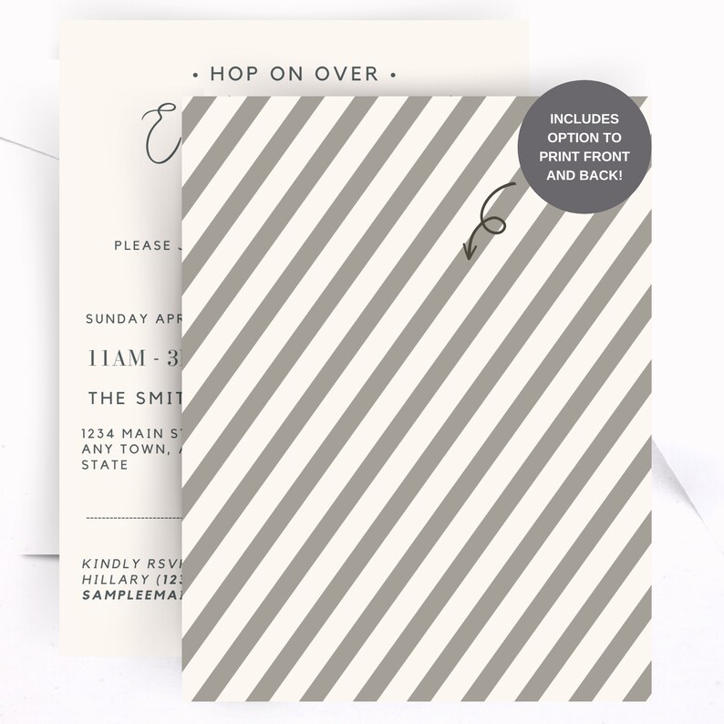 Easter Egg Hunt Invitation Template, Easter Brunch Egg Hunt Invite ...