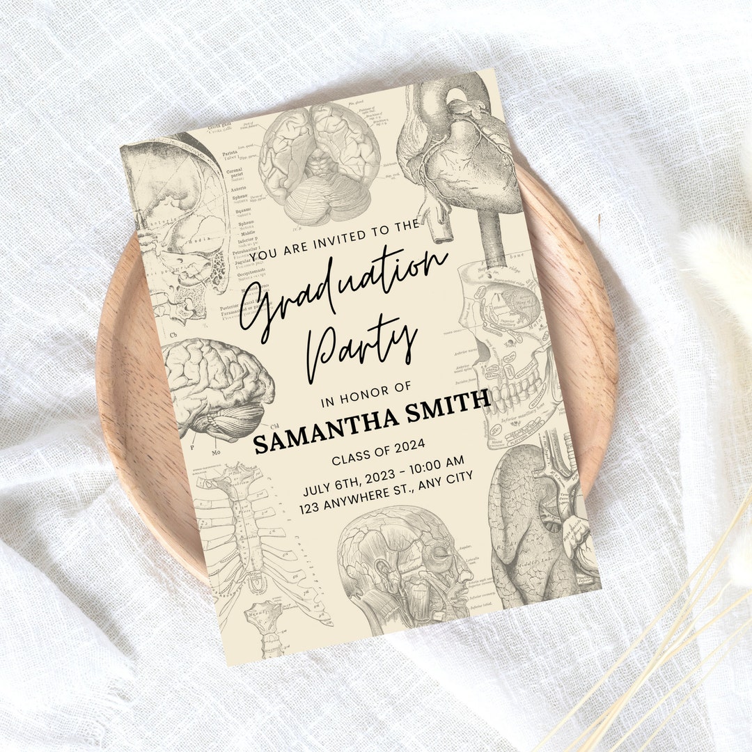 Medical Graduation Invitation, Med School Invite, 2024 College ...