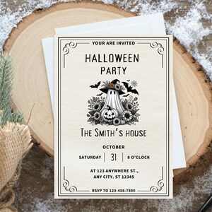 Downloadable Halloween Invitation Template, Ghost Invites, Not so Scary ...
