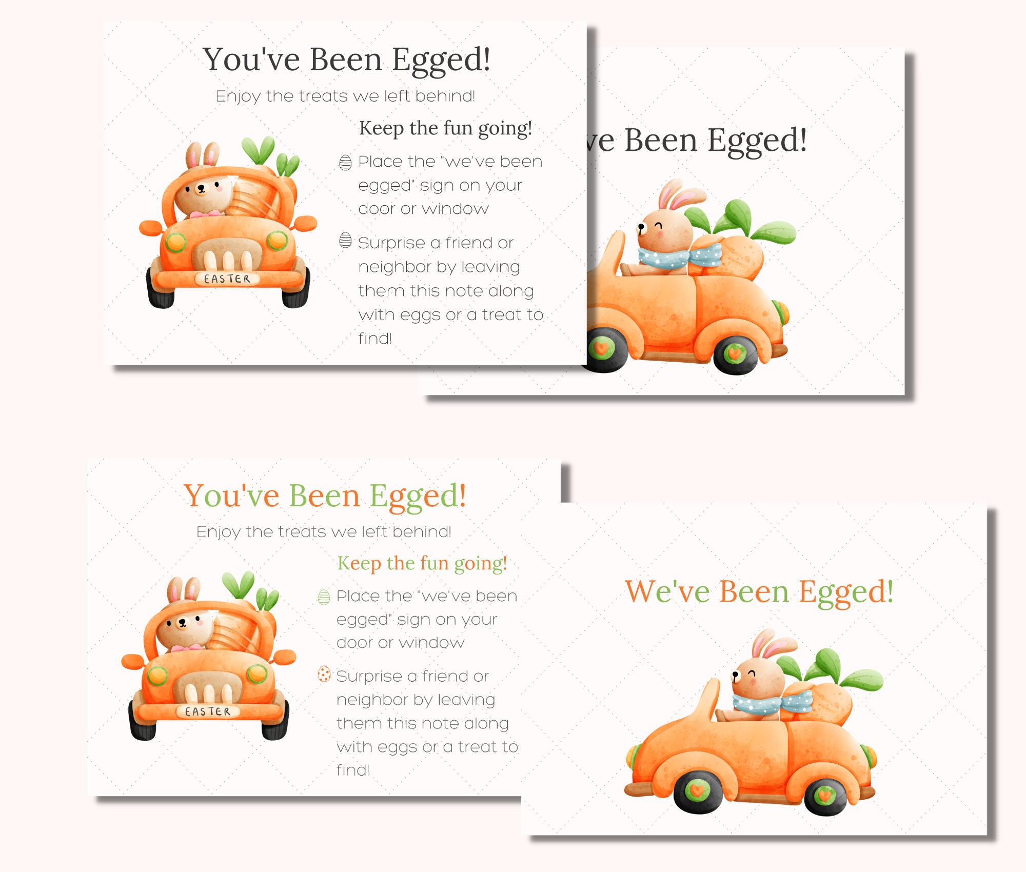 You've Been Egged Printable Easter Game, Easter Gift for Neighbors ...