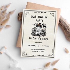 Downloadable Halloween Invitation Template, Ghost Invites, Not so Scary ...