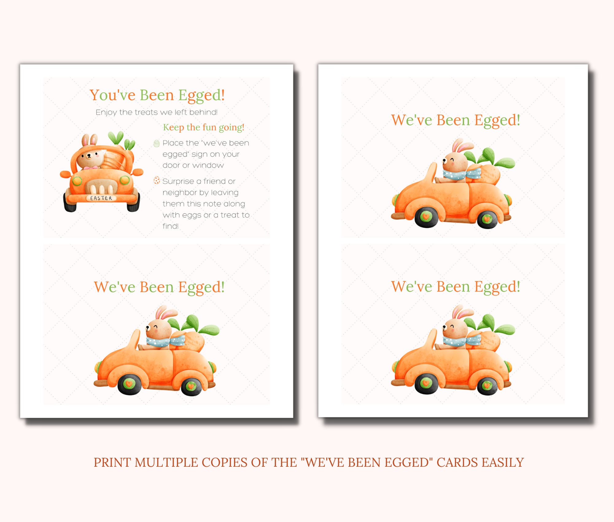 You've Been Egged Printable Easter Game, Easter Gift for Neighbors ...