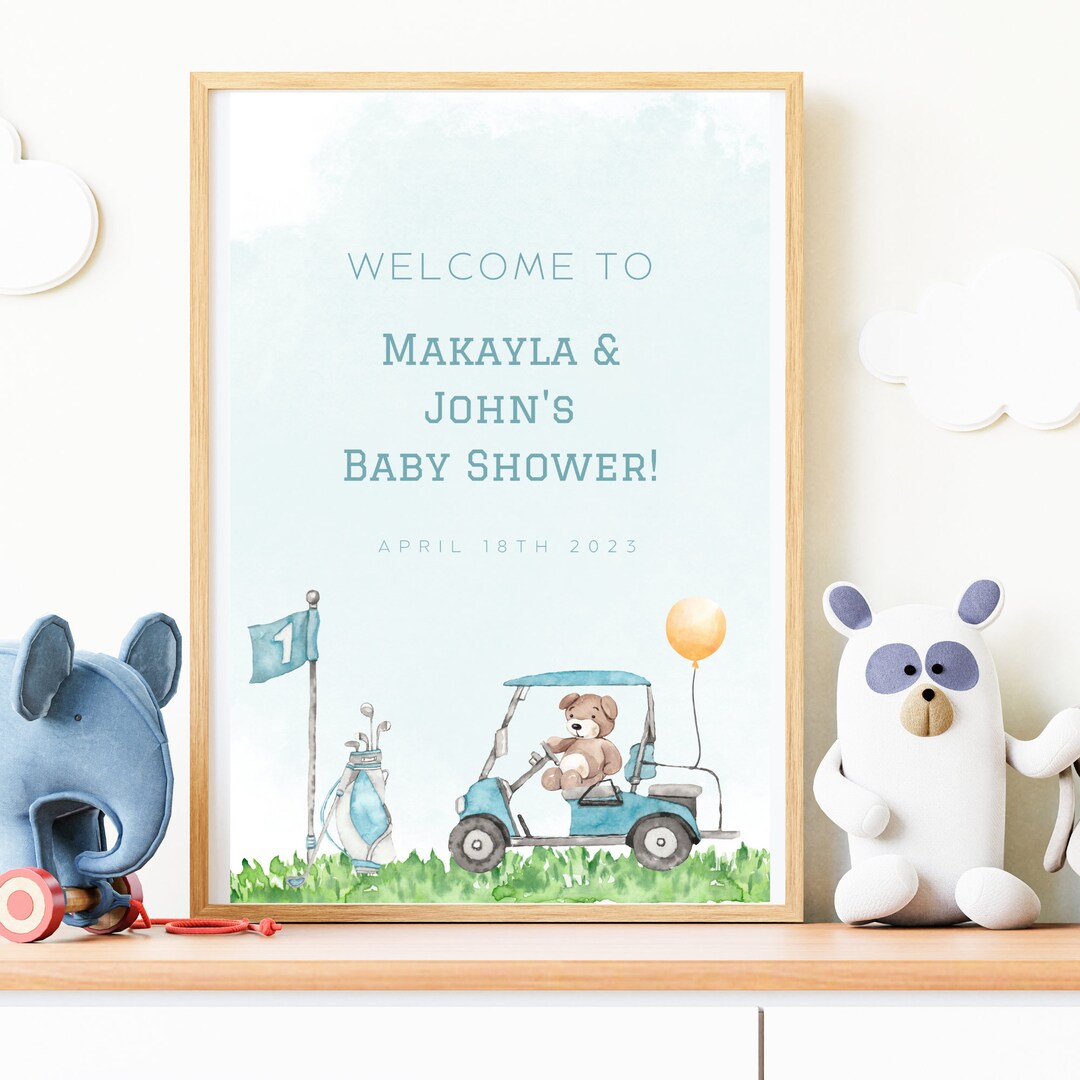 Baby Shower Welcome Sign Editable Golf, Par Tee, Let's Par-tee, Couples ...