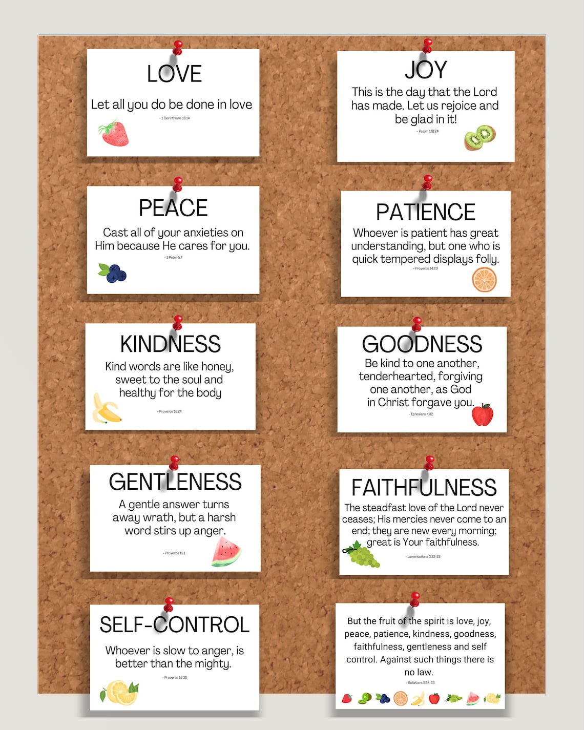 Fruit of the Spirit Printable, Bible Printable, Instant Download ...