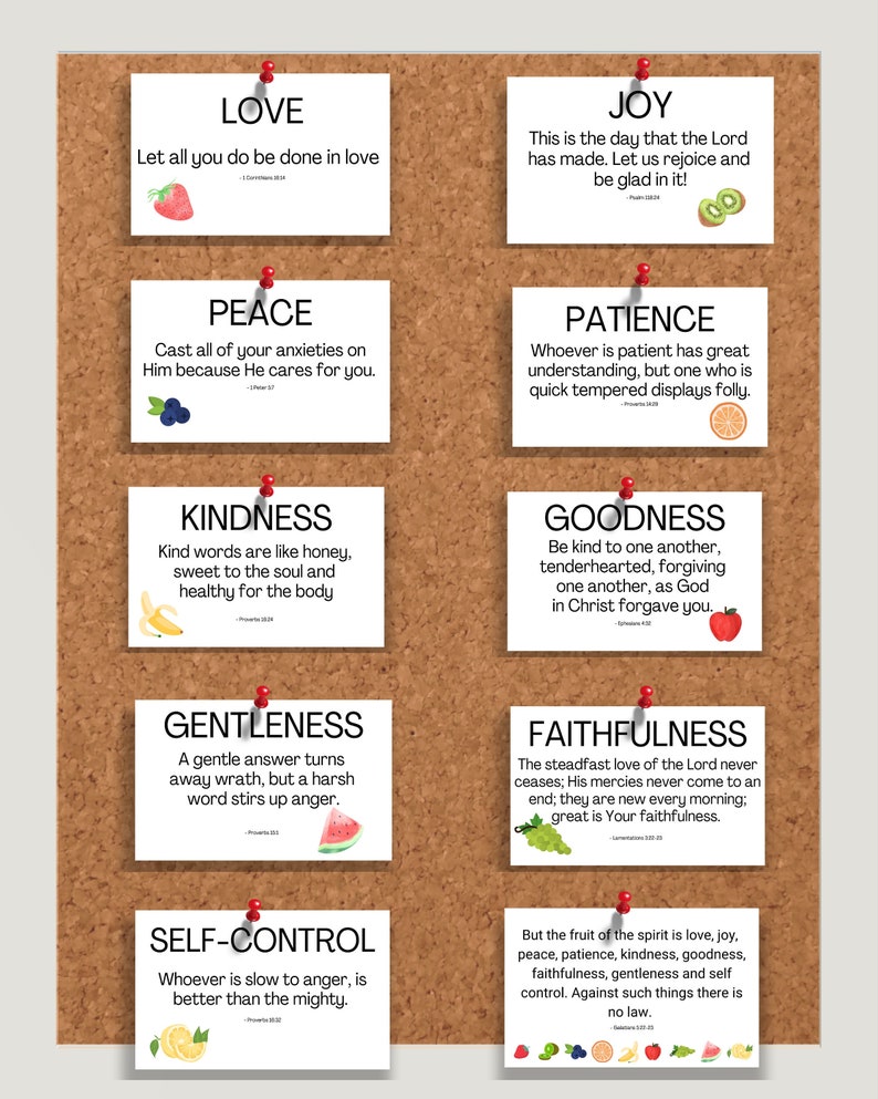 Fruit of the Spirit Printable, Bible Printable, Instant Download ...