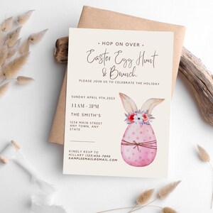Easter Egg Hunt Invitation Template, Instant Download, Canva, Printable ...