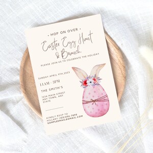 Easter Egg Hunt Invitation Template, Instant Download, Canva, Printable ...