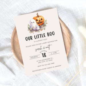 Pizza and Pumpkins Halloween Party Invitation Template, Printable ...