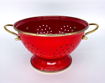 Red Colander | Etsy
