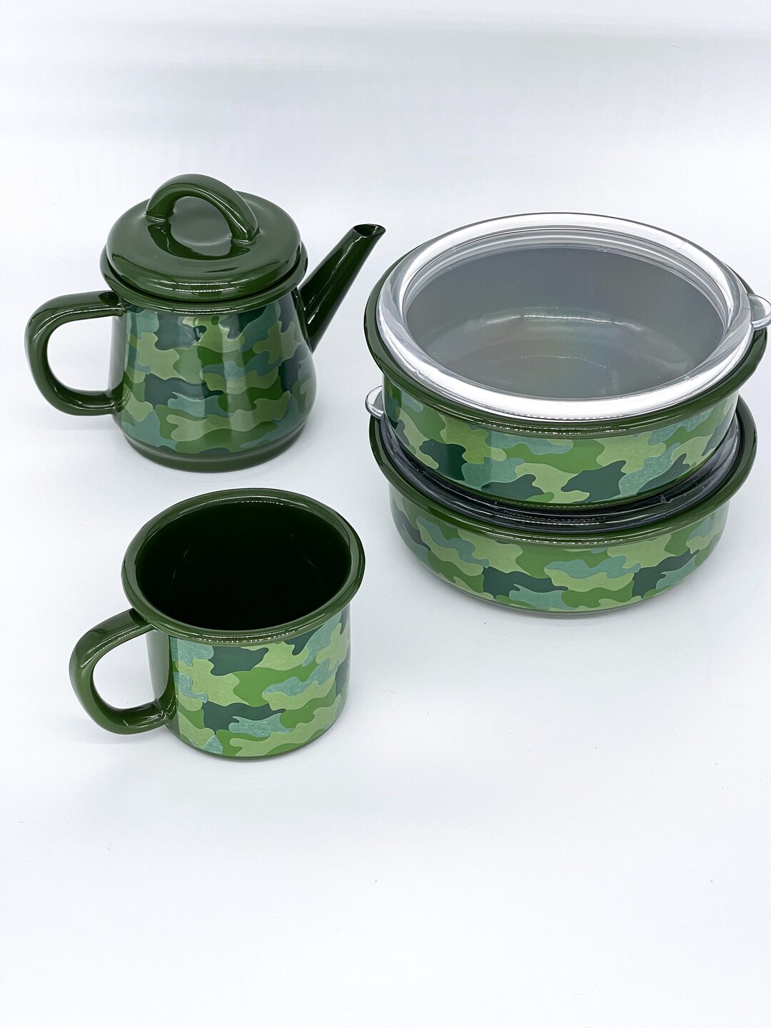 Camo Army Green Enamel Food Storage Box / Container - Etsy Canada