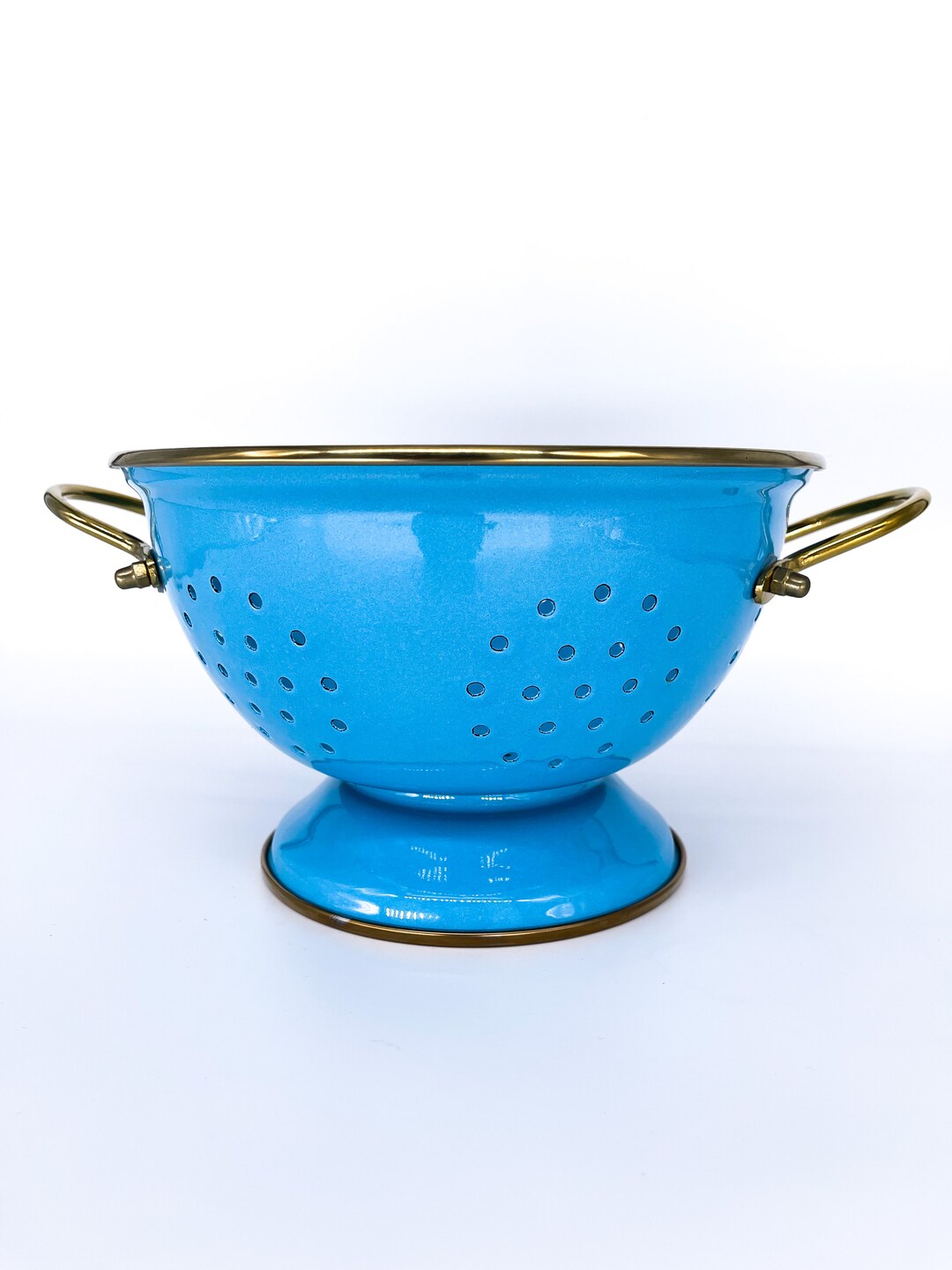 Blue Enamel Colander - Etsy