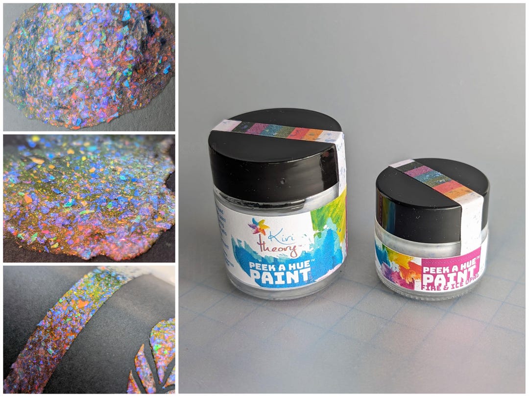 Colorshift Handmade Acrylic Paint "fire & Ice Opal" Opalescent Rainbow ...