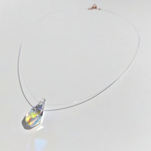 Floating Effect Crystal Illusion Necklace | Genuine Austrian Crystal ...