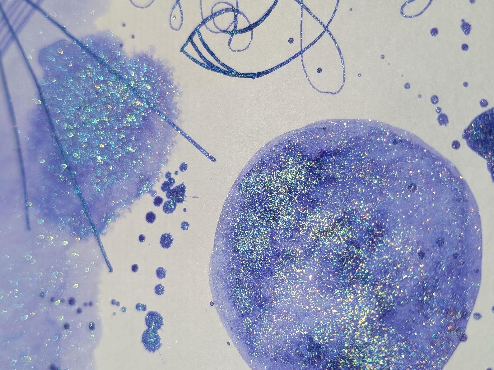 Iridescent Purple Acrylic Ink: "vapor Wavelength" Shimmer Paint ...