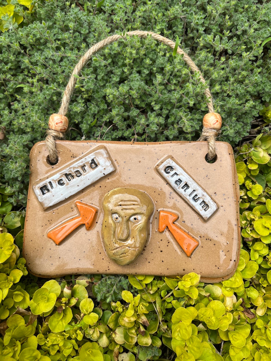 Sassy Sign, Ceramic Funny, richard Craniumhandmade Hanging Wall Art for ...