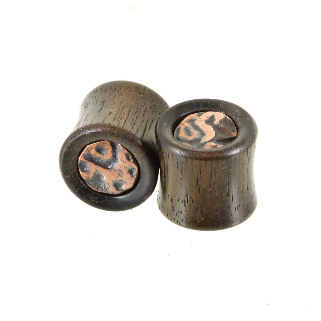 Ebony Wood Plugs 12mm | Copper Bhim Shahi Takka 18th-century Coin Inlay ...