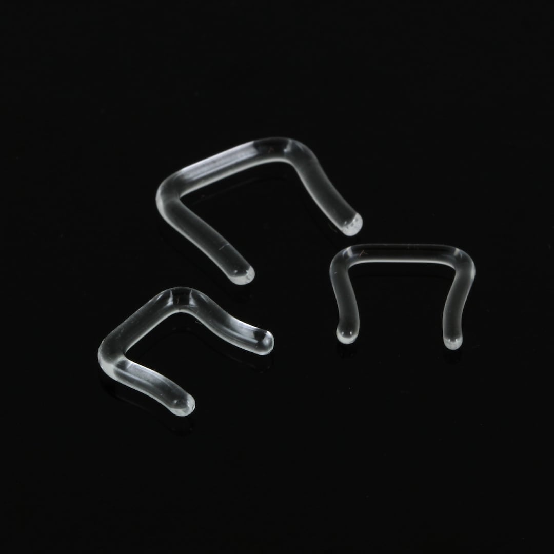 Clear Glass Septum Retainer | Quartz Septum U-shaped Keeper - Etsy