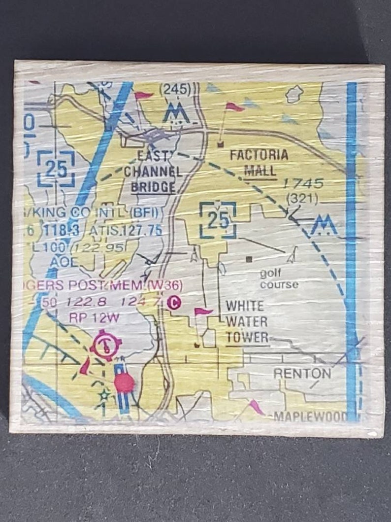 Seattle Sea Aviation Charts Aviation Chart Coasters VFR Charts Coasters ...