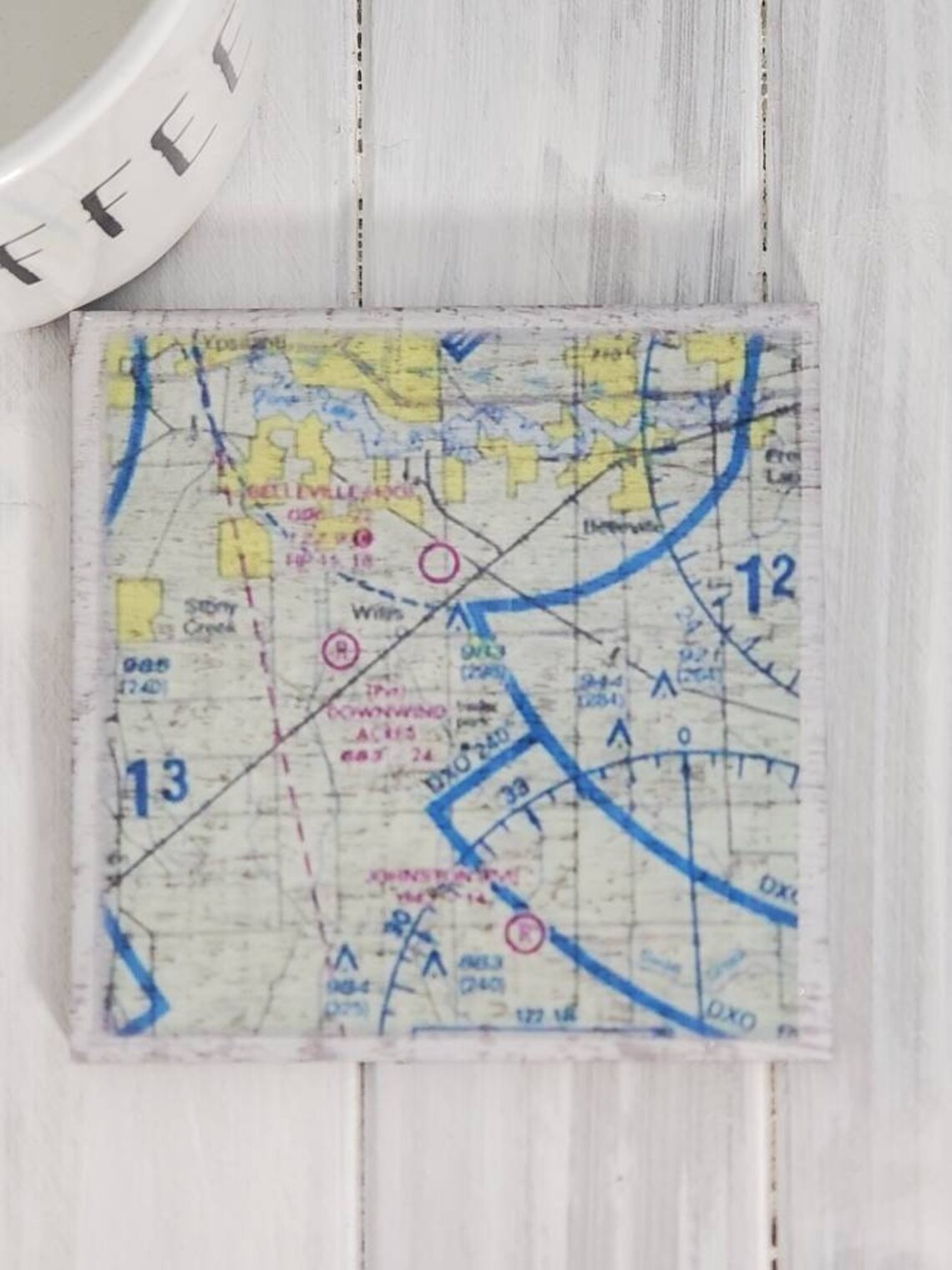 DTW Detroit Aviation Chart Coasters Set of 4 VFR Charts - Etsy