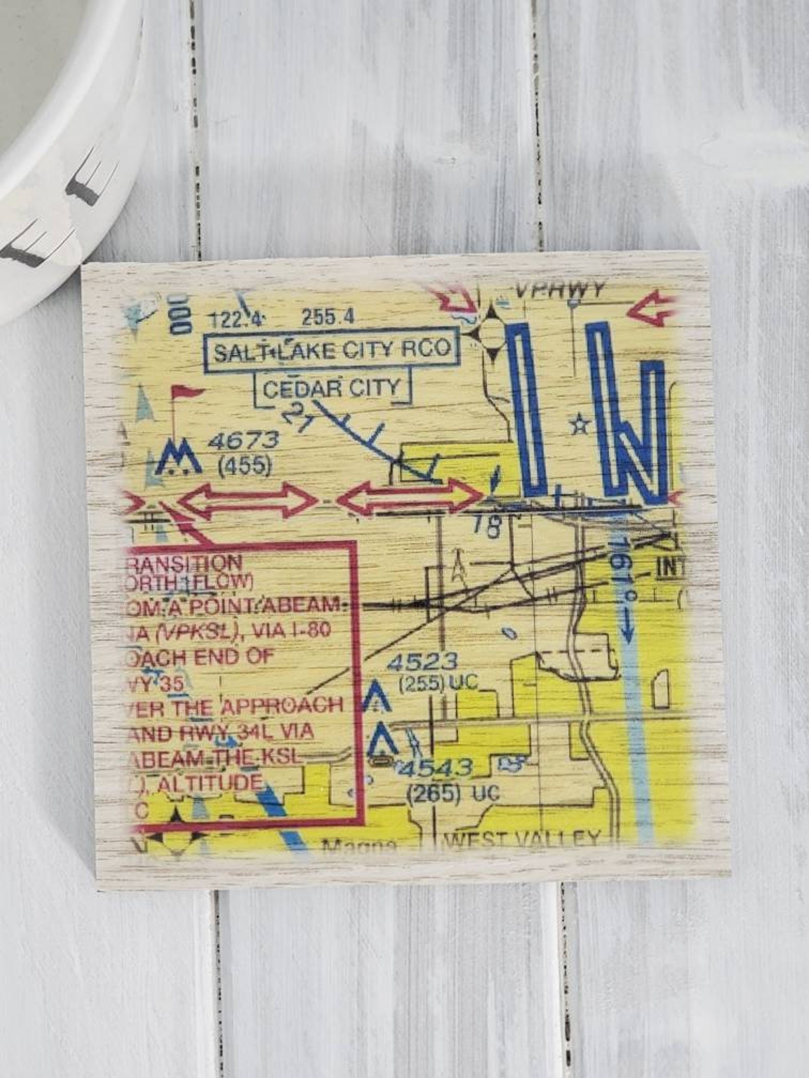 SLC Salt Lake City Aviation Chart Coasters Set of 4 VFR - Etsy