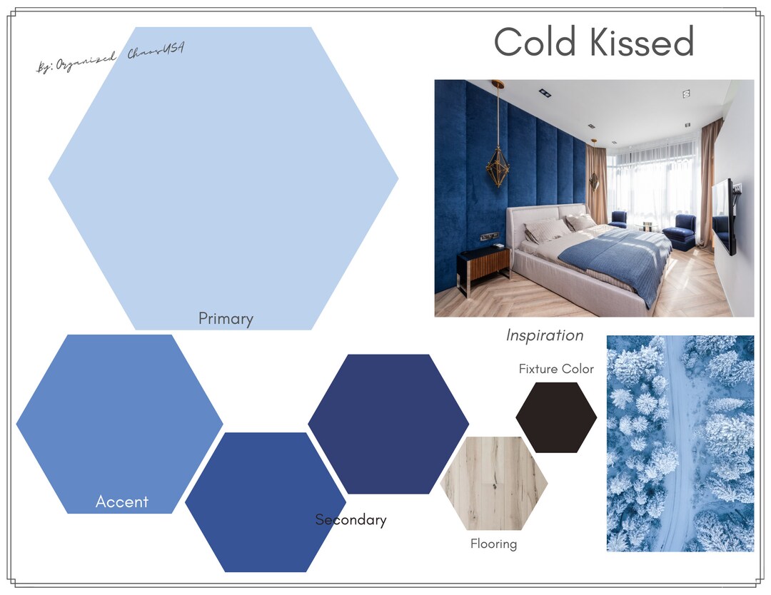 Home Color Palette Interior Design Benjamin Moore Blue - Etsy