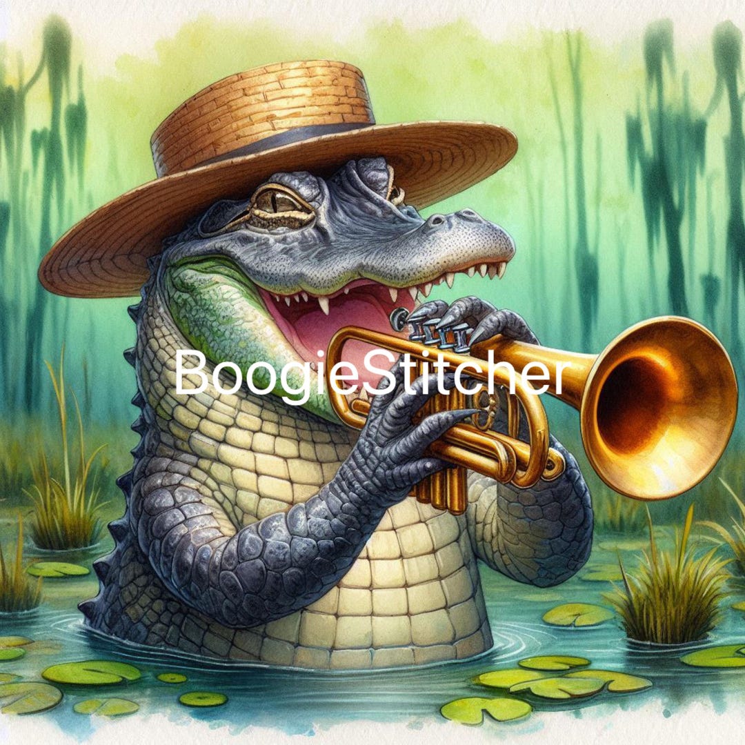 Swamp Musician Cross Stitch Pattern: 70 Colors (PDF Pattern - Etsy