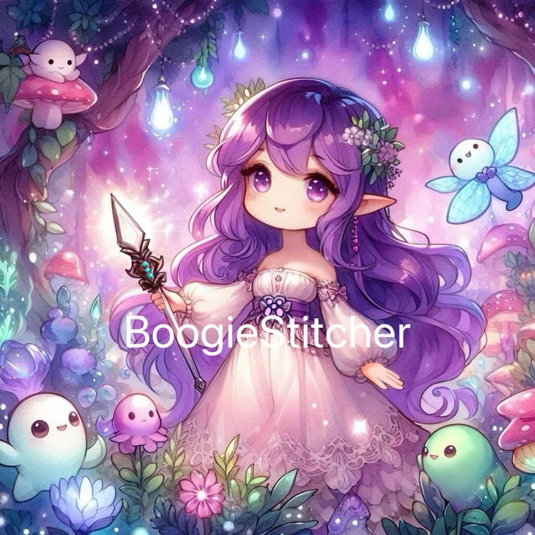 Purple Sprite Enchantress Cross Stitch Pattern - Etsy