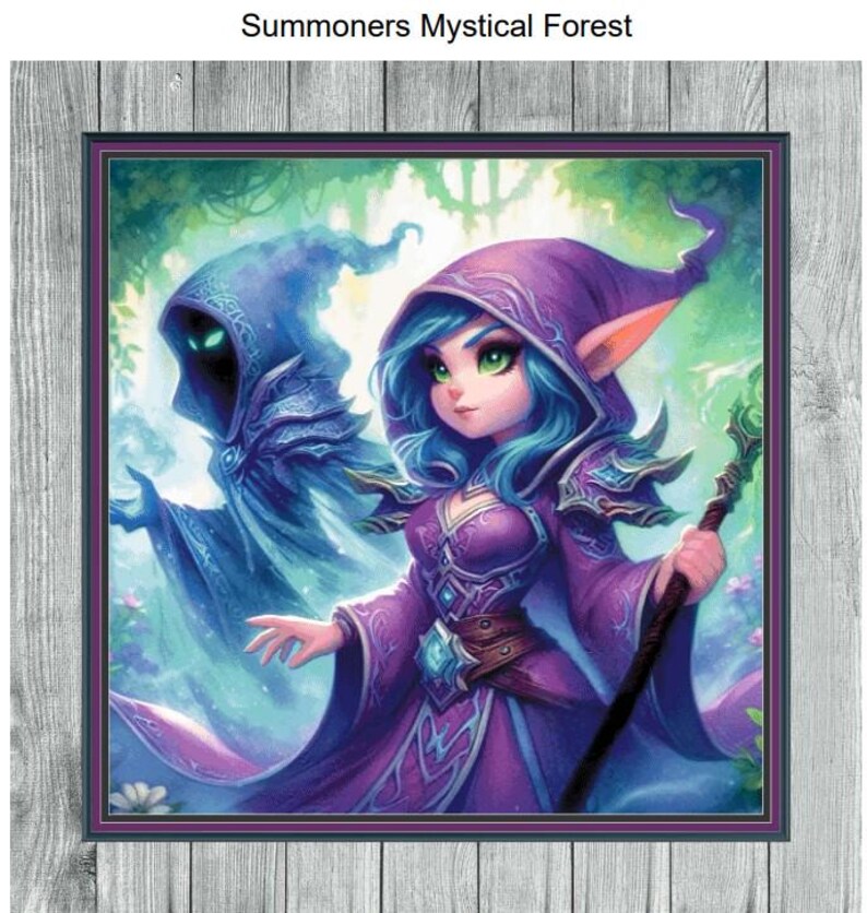 Summoner's Magical Forest Cross Stitch Pattern - Etsy